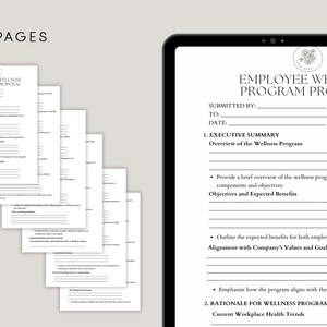 Employee Wellness Program Proposal, Template Form, Pdf, Canva - Etsy