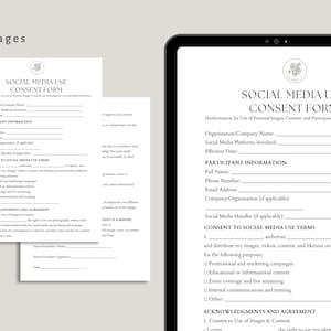 Social Media Use Consent Form Template,social Media Consent Agreement ...