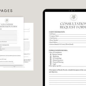 Consultation Request Form Template, Pdf, Canva - Etsy