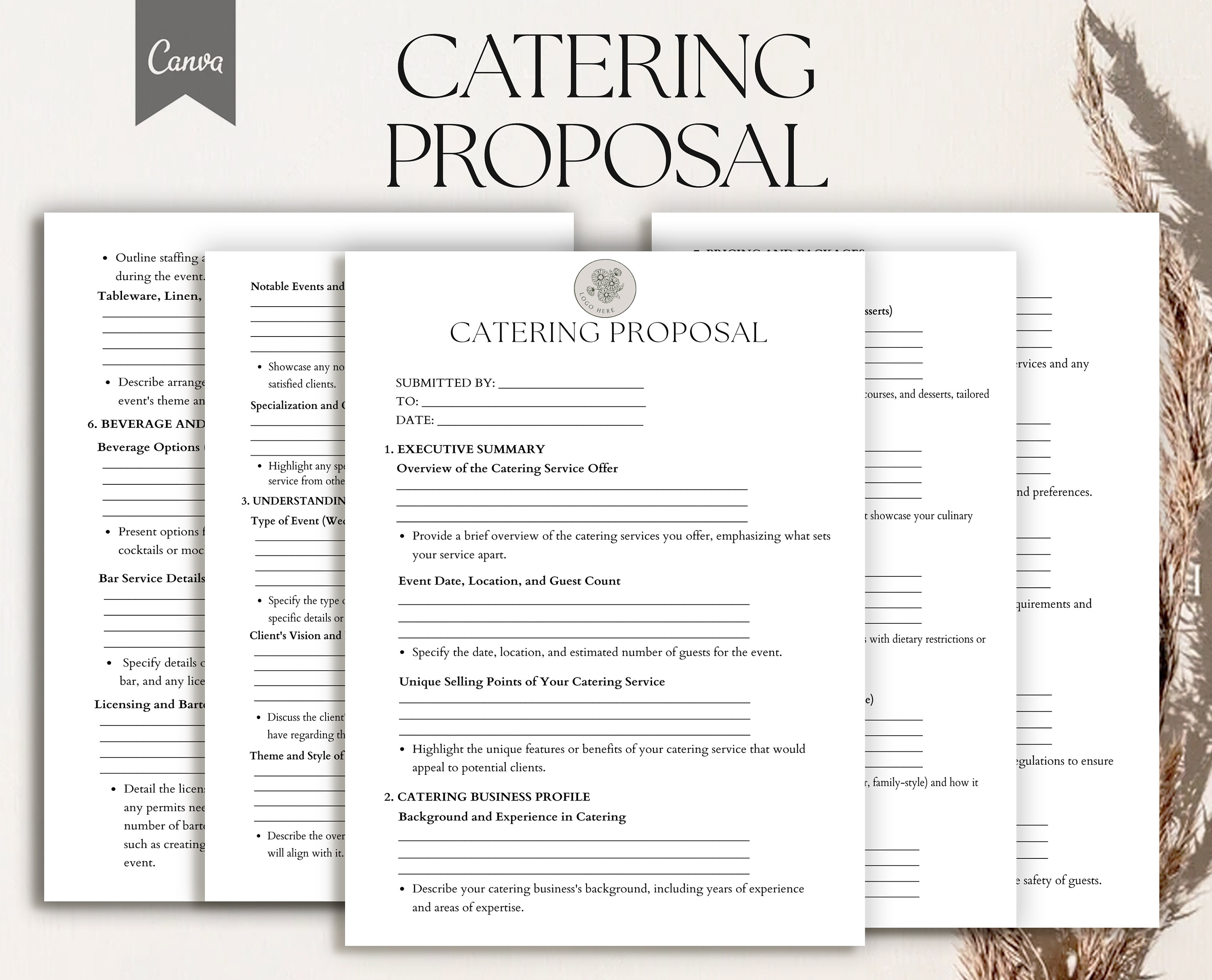 Catering Proposal Template Free Catering Proposal Template | PDF