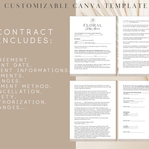 Floral Contract Template, Florist Contract, Flower Arrangements ...