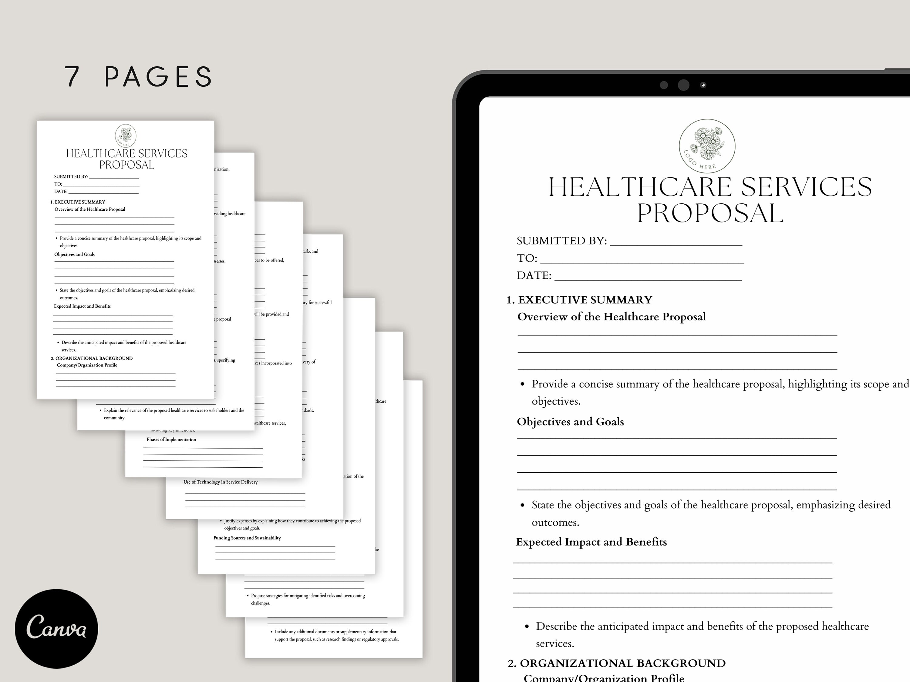 Healthcare Services Proposal Template, Healthcare Proposal Form Pdf ...