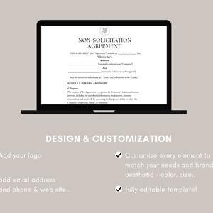 Non-solicitation Agreement Template, Pdf, Canva - Etsy
