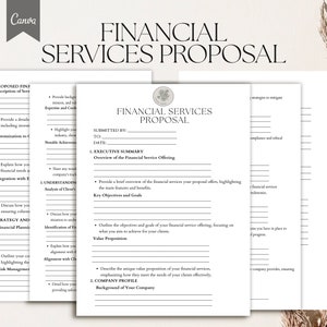 Financial Services Proposal Template, Editable Financial Services Form ...
