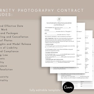 Maternity Photography Contract Template, Maternity Photography Form ...