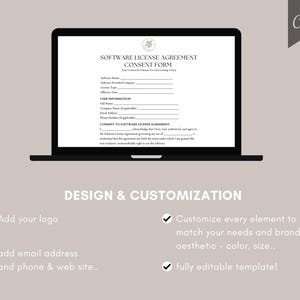 Software License Agreement Consent Form Template, PDF, Canva - Etsy