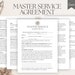 Editable Master Service Agreement, MSA Form, Business Services Contract ...