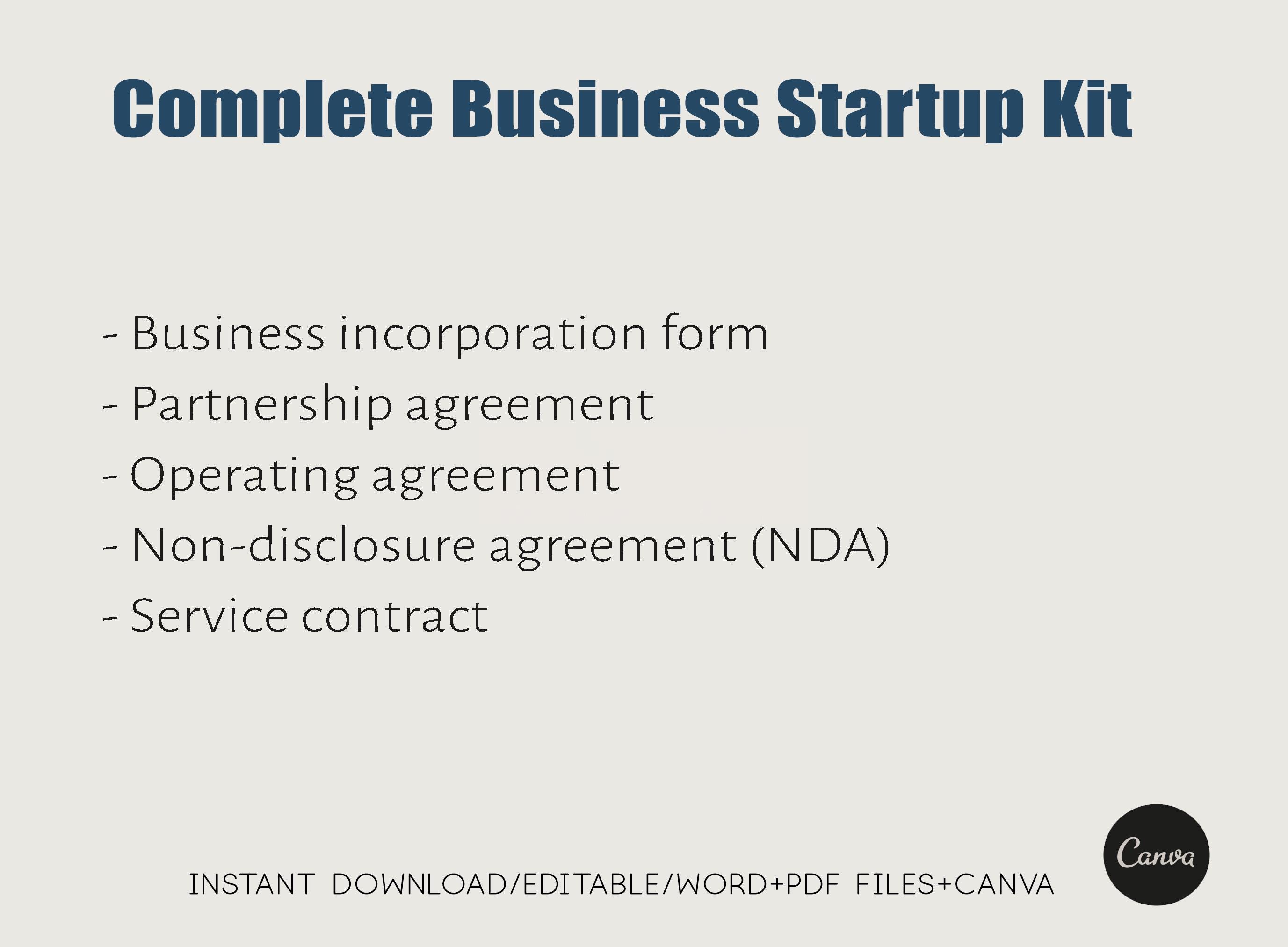Ultimate Business Startup Legal Kit, Incorporation, Contracts and NDA ...