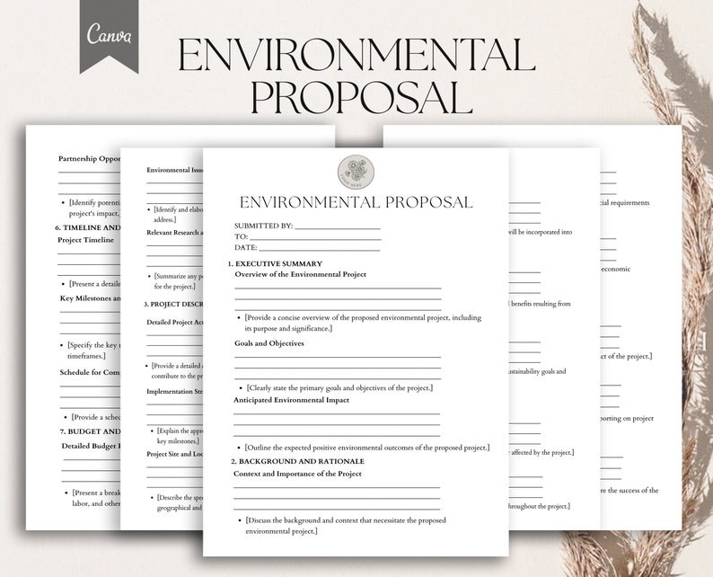 Environmental Proposal Template, Sustainability Project Form ...