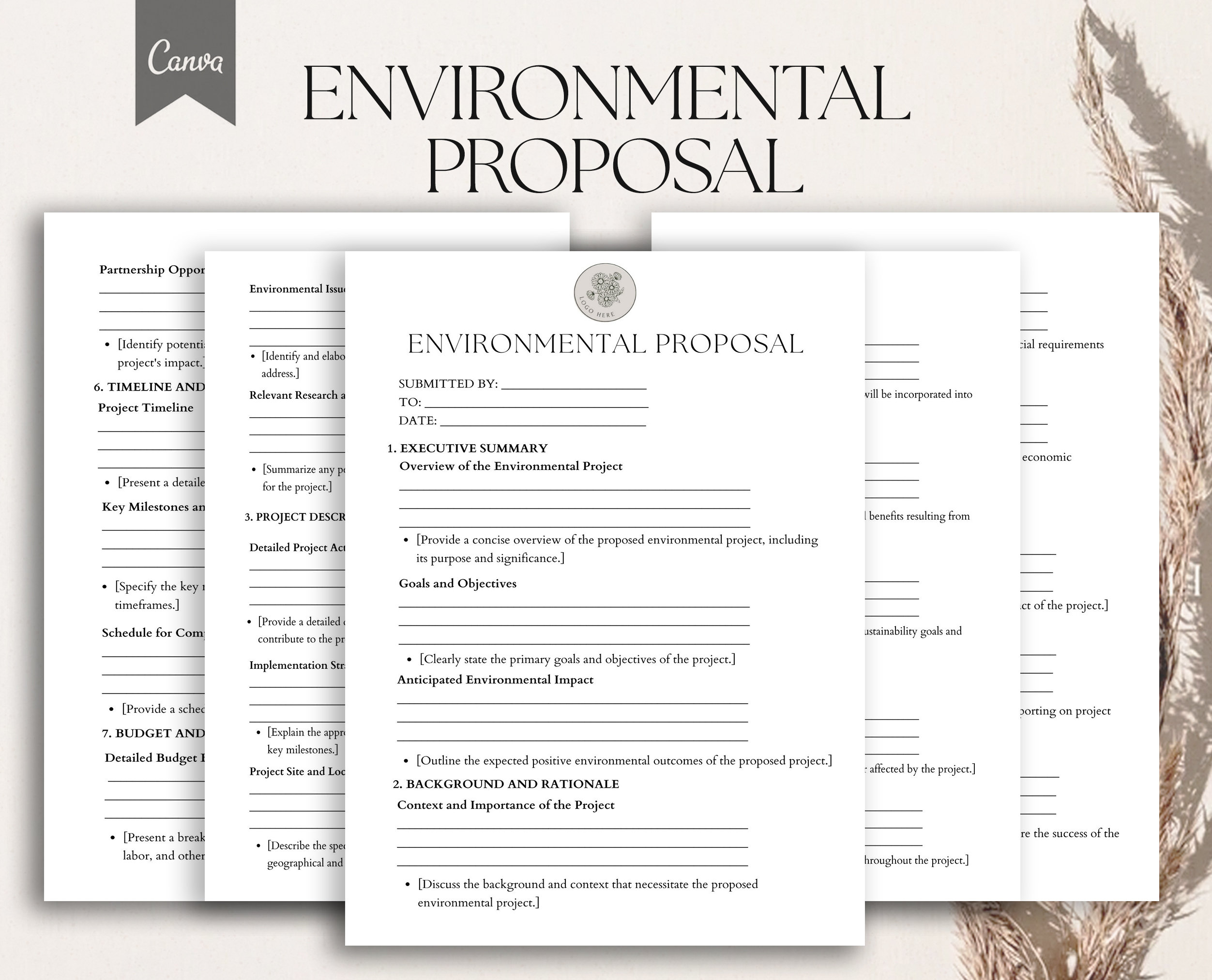 Environmental Proposal Template, Sustainability Project Form ...
