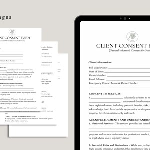 Client Consent Form Template, PDF, Canva - Etsy