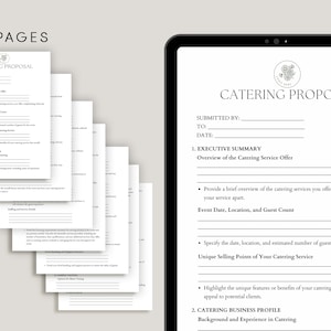 Catering Proposal, Catering Business Proposal, Catering Form Template ...