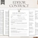 Editor Contract Template, Editing Services Contract ,editorial Services ...