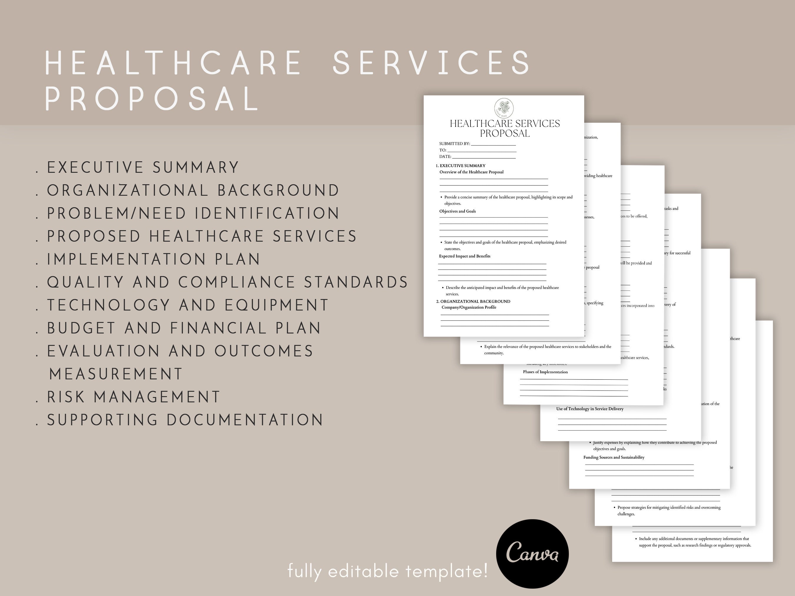 Healthcare Services Proposal Template, Healthcare Proposal Form Pdf ...