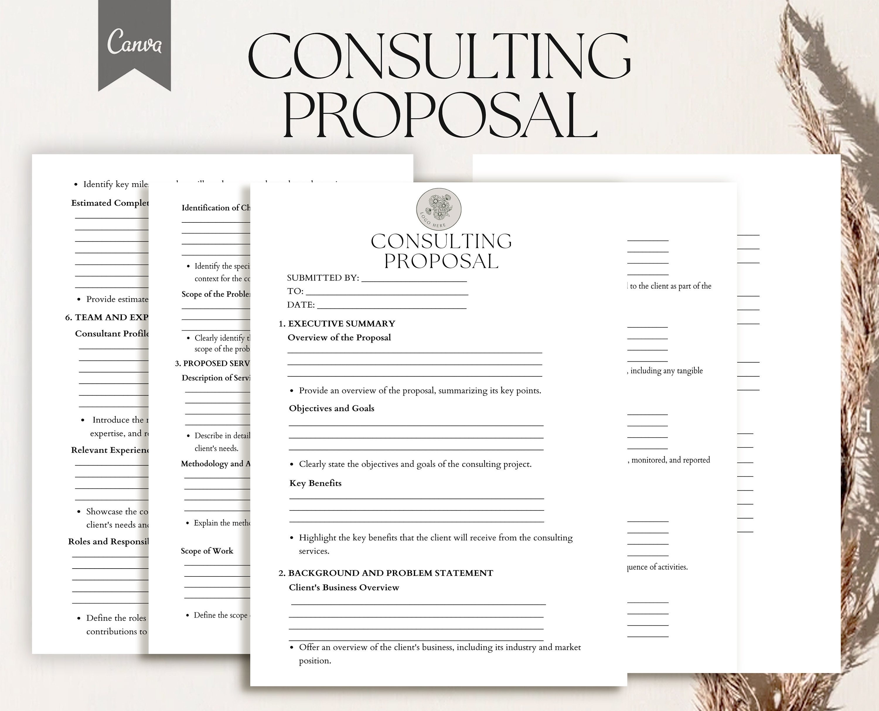 Consulting Services Proposal, Consulting Proposal Template, Client ...