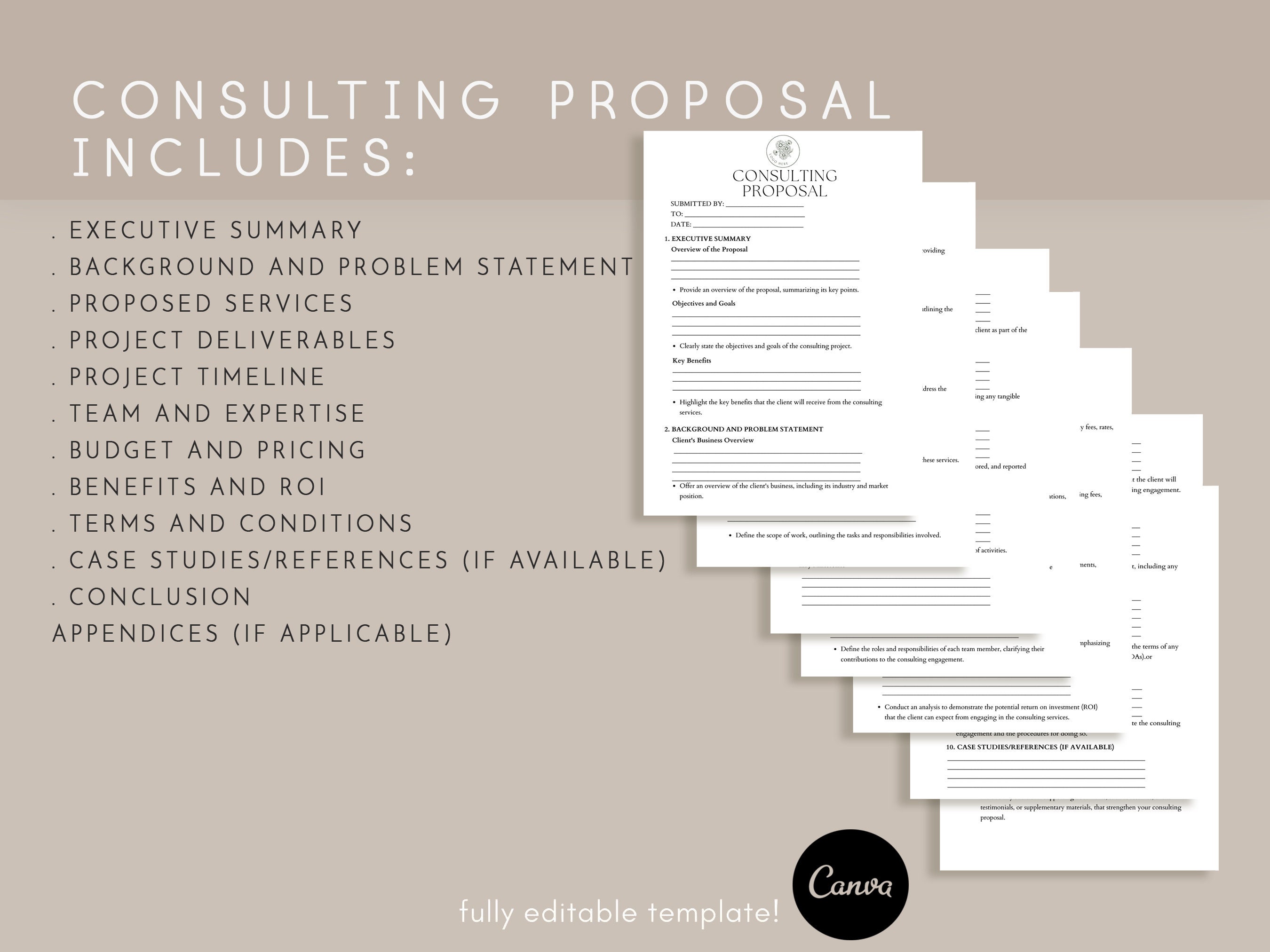 Consulting Services Proposal, Consulting Proposal Template, Client ...