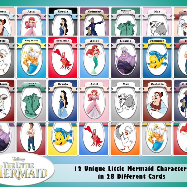 Little Mermaid Trading Cards - Etsy