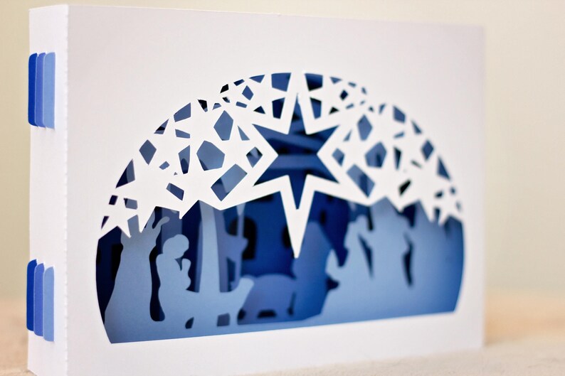 Foldable Nativity Scene Card - 2 Versions - SVG, DXF - Etsy