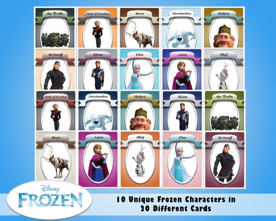 20 Frozen Cards for Trading Collecting Games Rewards | Etsy