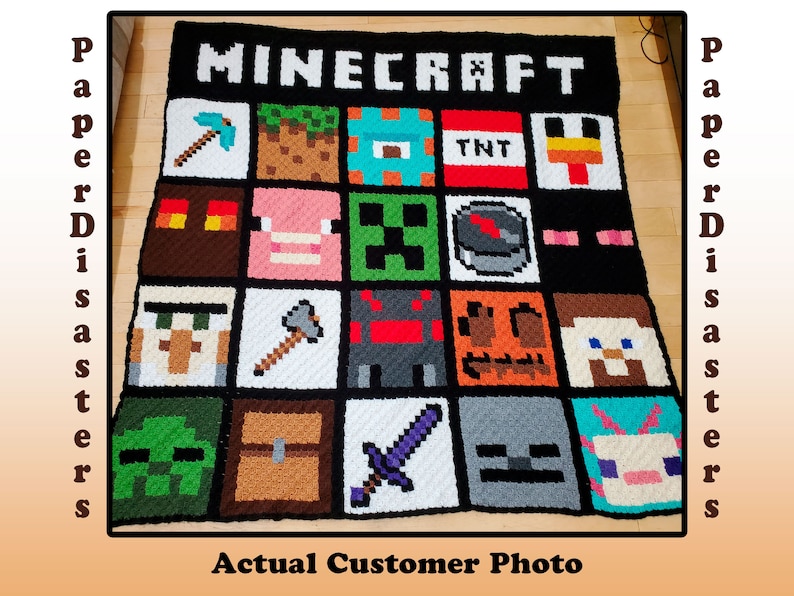 Large Minecraft C2C Blanket Pattern (digital) - Etsy