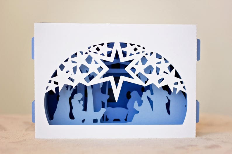 Foldable Nativity Scene Card - 2 Versions - SVG, DXF - Etsy