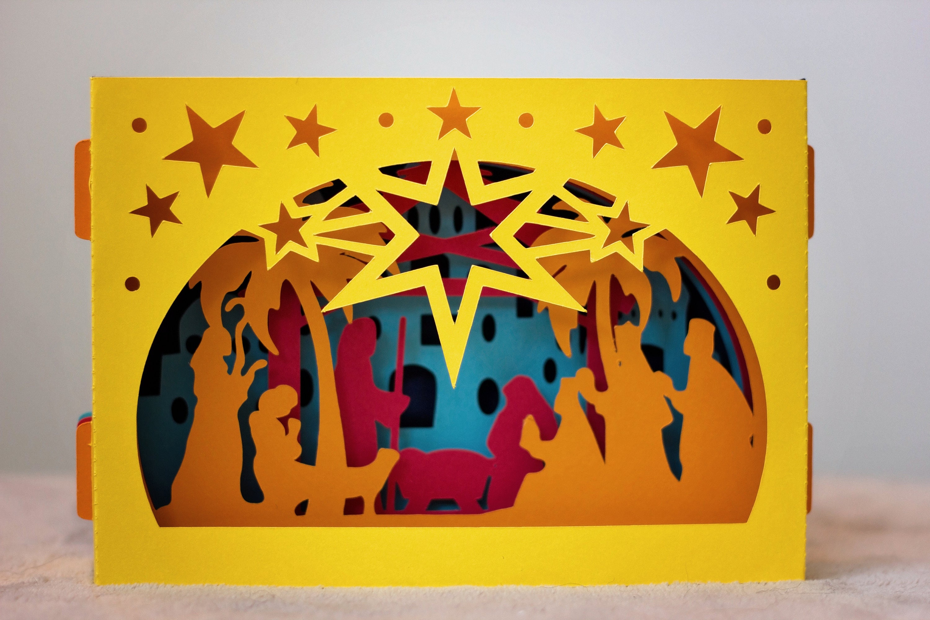Foldable Nativity Scene Card - 2 Versions - SVG, DXF - Etsy