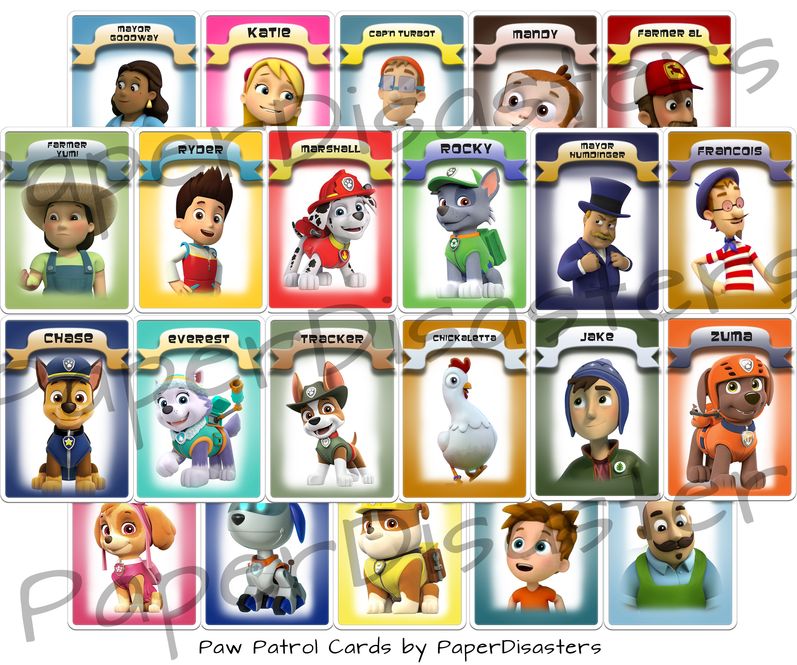 22 Paw Patrol Cards for Trading Collecting Games Rewards - Etsy