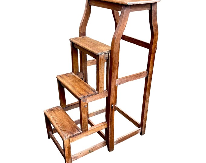 Circa 1940 Scandinavian Folding Four Tier Steps Library Steps Office ...