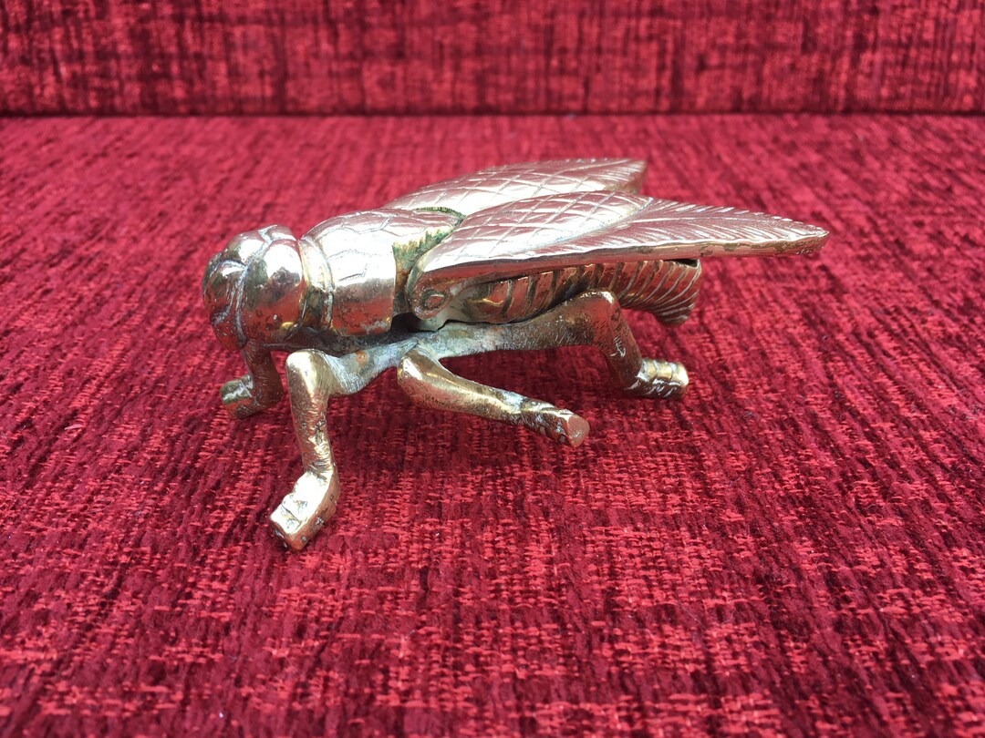 Rare Ypres Belgium Brass Fly Ashtray Vintage Vesta Fly Trinket Box ...