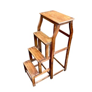 Circa 1940 Scandinavian Folding Four Tier Steps Library Steps Office ...