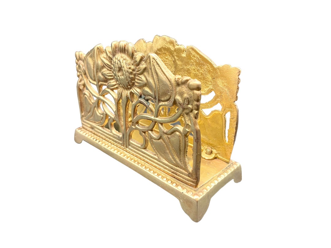 Antique French Louis Style Brass Letter Rack Vintage Brass Letter ...