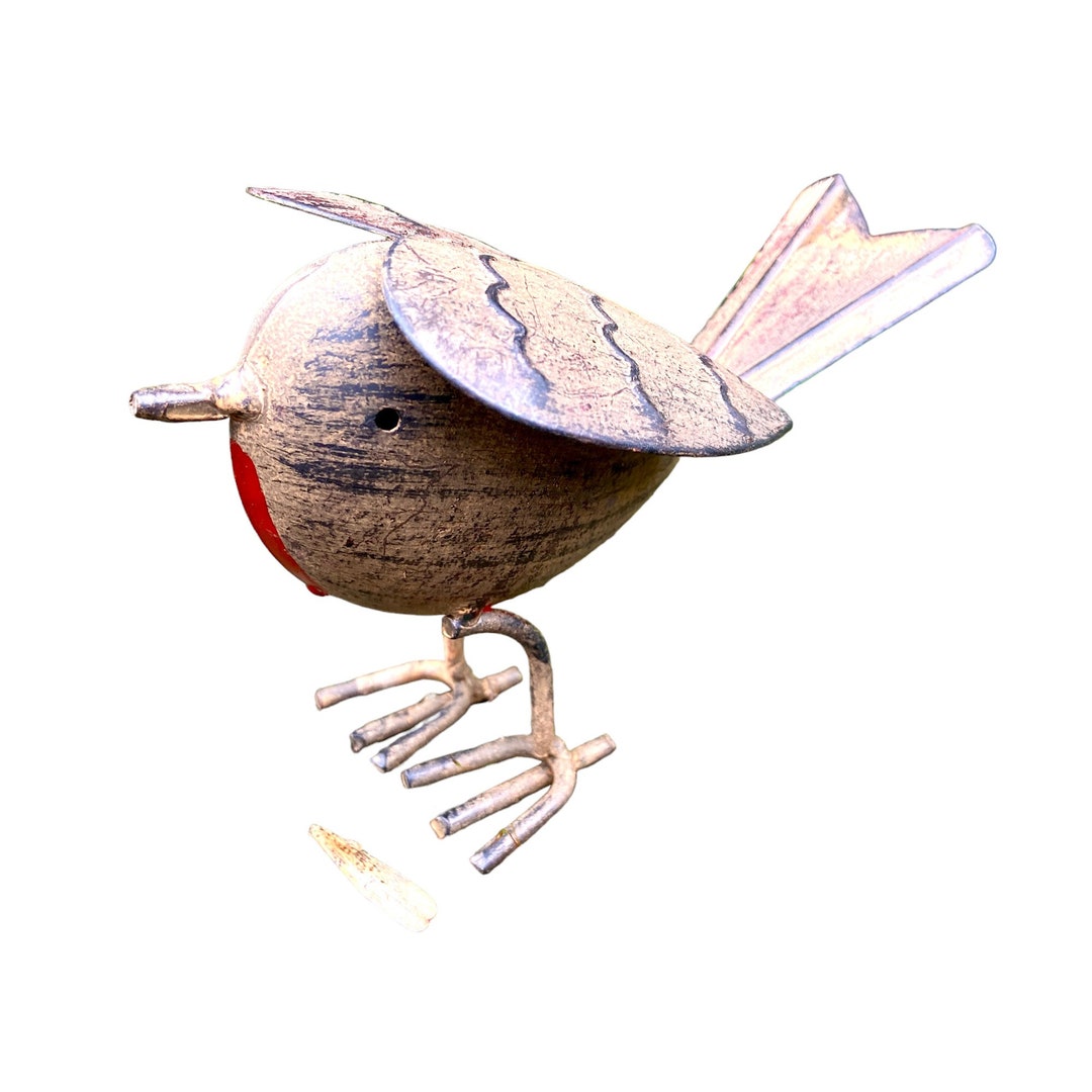 Vintage Style Metal Robin Red Breast Home Decor Robin Garden Ornament ...