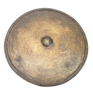 Vintage Heavy Hand Forged Cast Iron App 2kg Medieval Style Shield Film ...