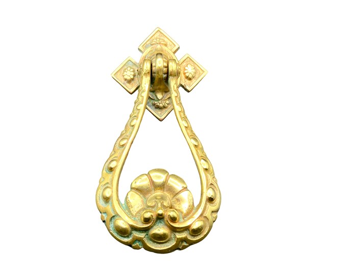 Antique Victorian Circa 1890 Brass Door Knocker Traditional Door ...