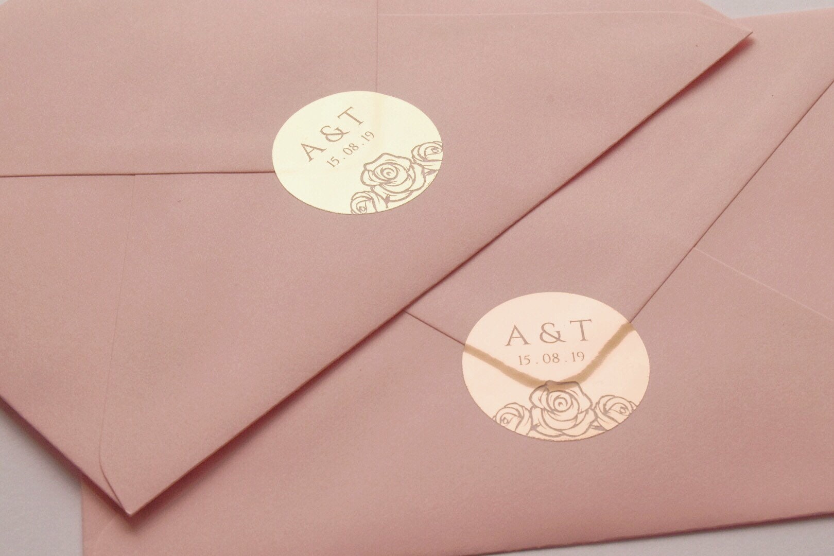 bridal shower birthday invite envelope seals Custom Clear wedding ...