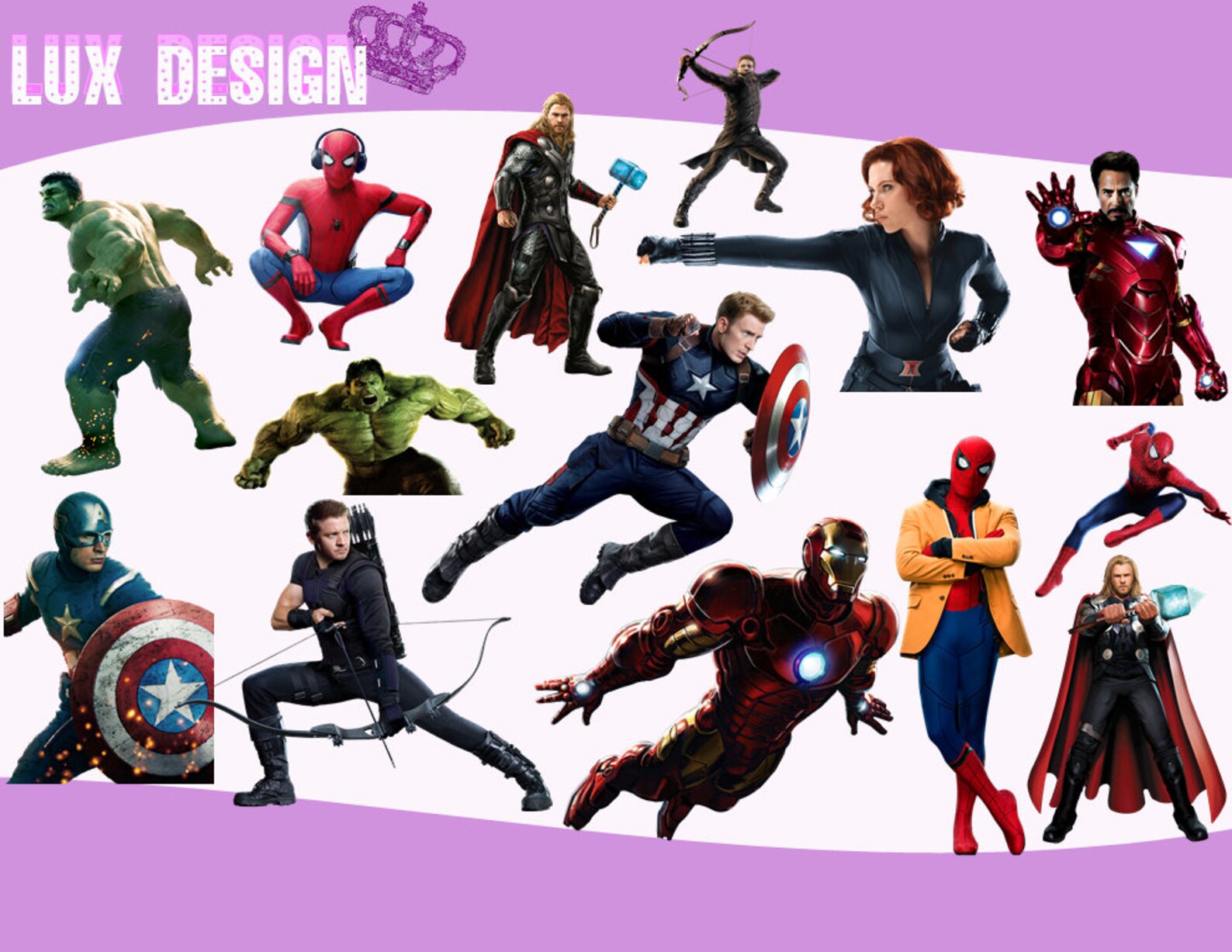 122 The Avengers ClipArt PNG Images 300dpi Digital Clip Art | Etsy