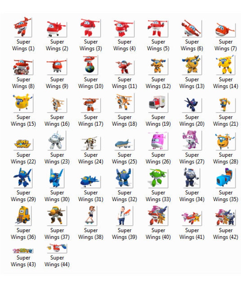 44 Super Wings ClipArt PNG Images 300dpi Digital Clip Art | Etsy