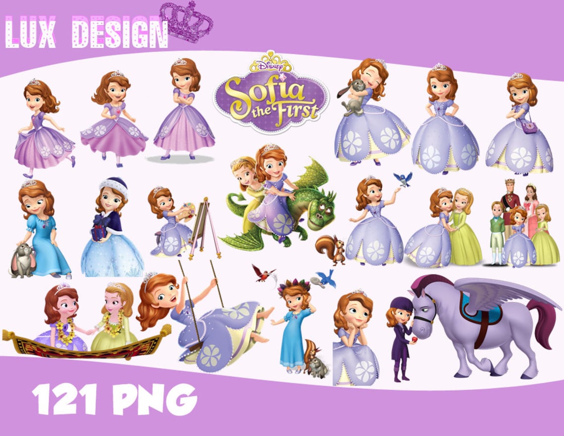 121 Sofia The First Clipart PNG Images Digital Clip Art | Etsy