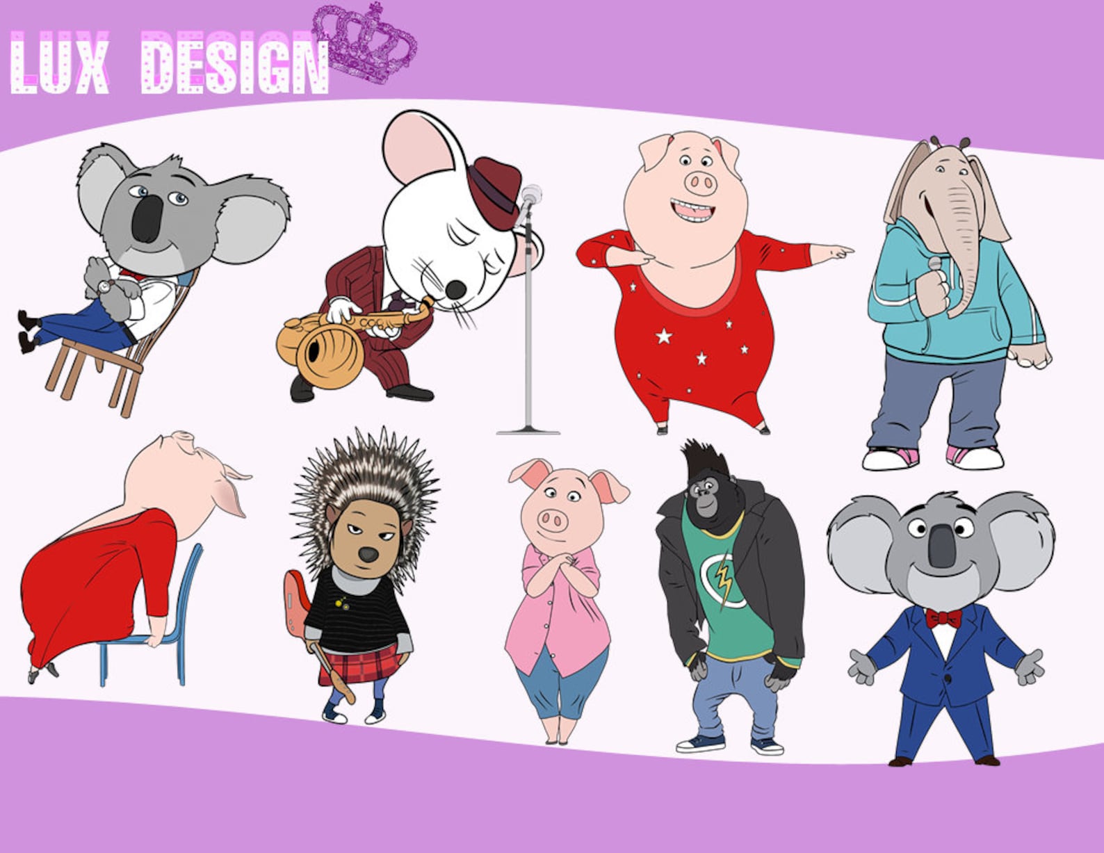 61 Sing Movie ClipArt PNG Images 300dpi Digital Clip Art | Etsy