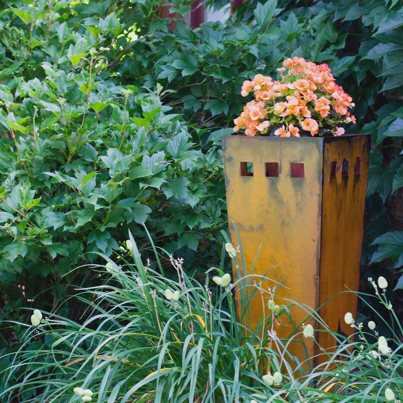 Patina Metal Plant Pot - Etsy