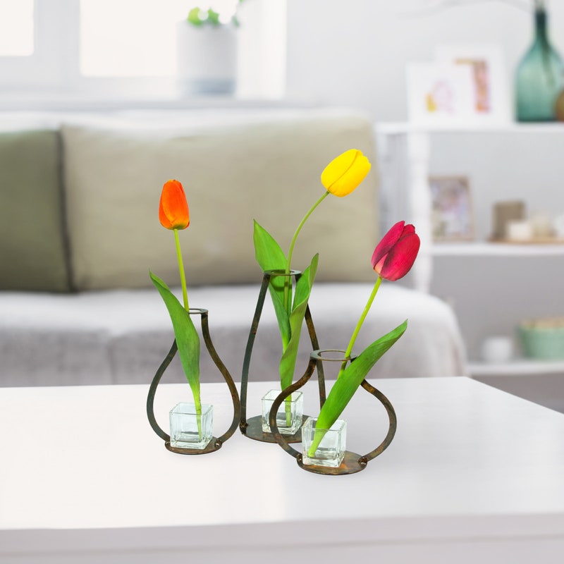 Copper or Brass Tall Vases - Etsy