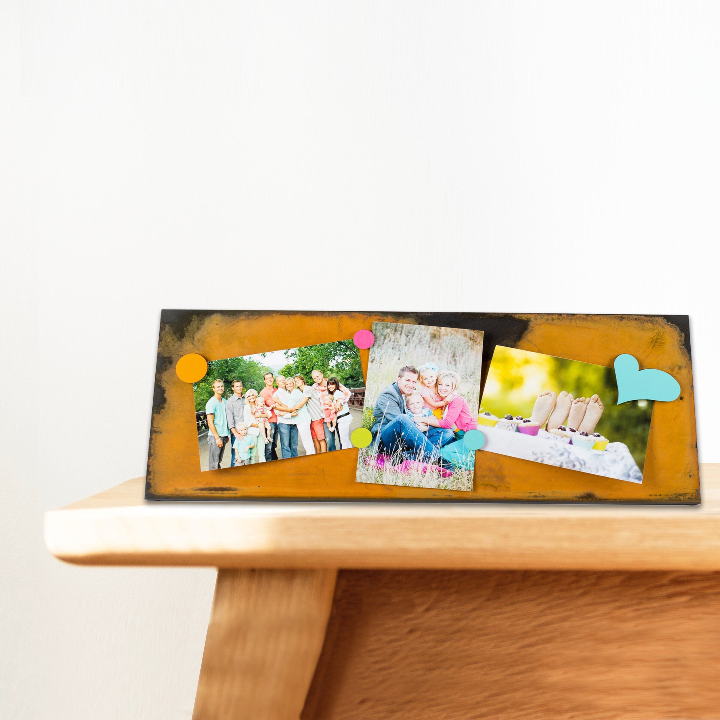 Large Metal Magnetic Picture Frame Memo Board, Unique Burnt Orange ...
