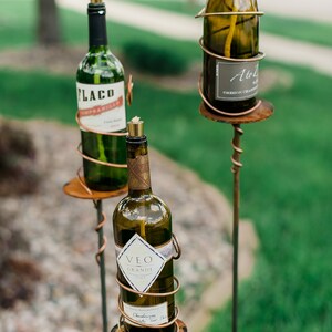 Set of Three 46 Metal Wine Holder Garden Stakes Steel - Etsy