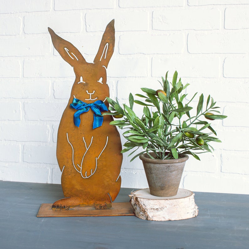 Industrial Metal Bunny Farmhouse Home Decor Easter Bunny - Etsy