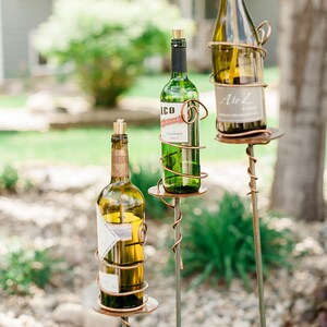 Set of Three 46 Metal Wine Holder Garden Stakes Steel - Etsy