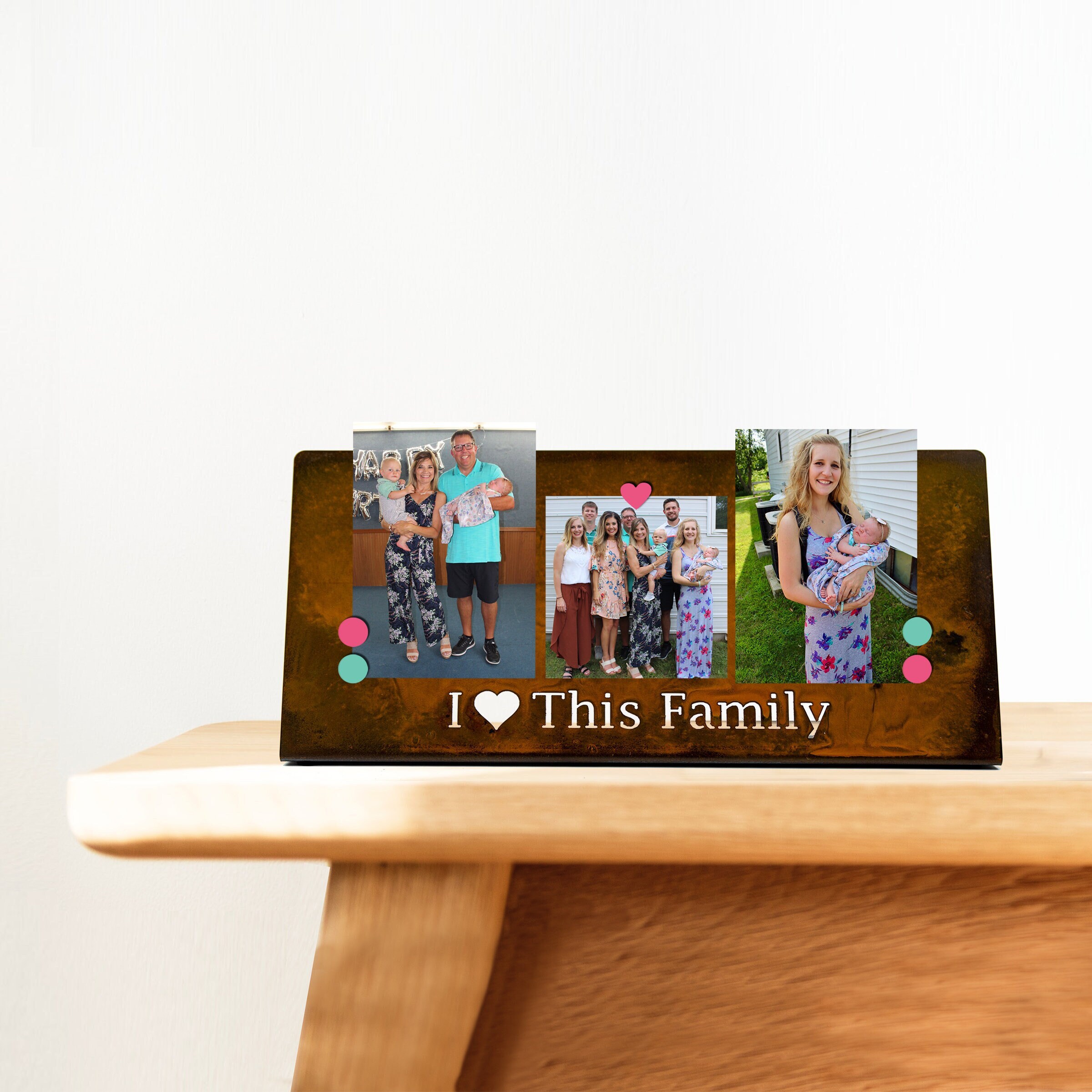 Family Picture Frame Photo Display Board Metal Magnetic - Etsy