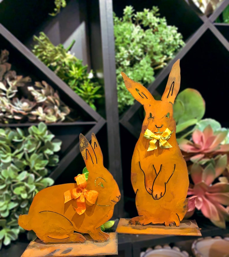 Industrial Metal Bunny Farmhouse Home Decor Easter Bunny - Etsy