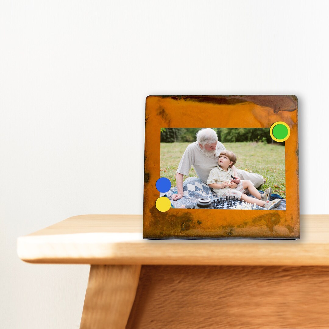 Square Magnetic Picture Frame and Magnet Set, Steel Magnet Board Frame ...