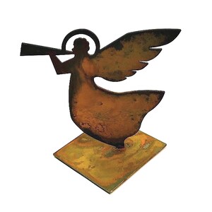 Angel Sculpture Christmas Decor, Antique Angels Holiday Decor, Metal ...