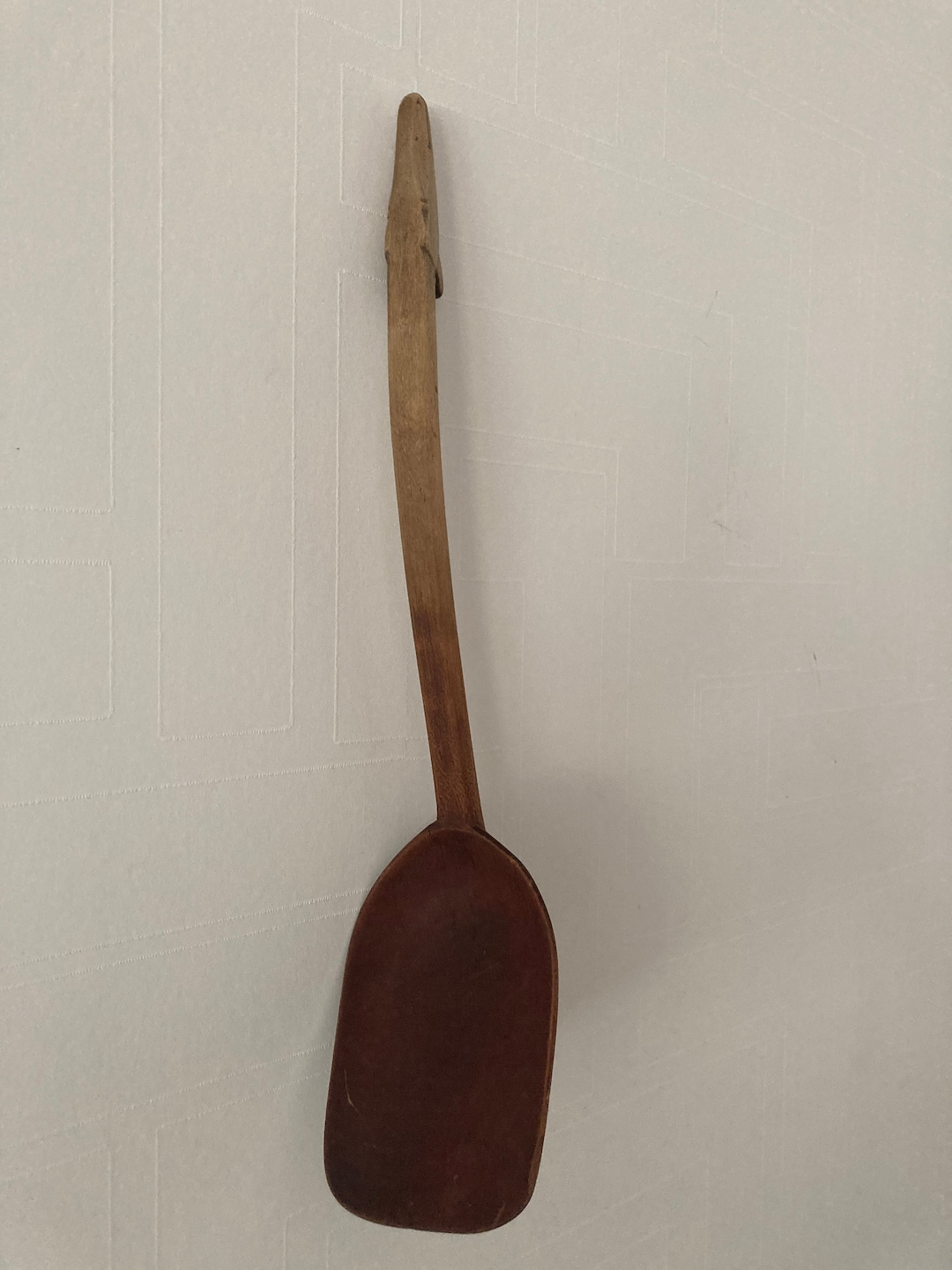 Folk Art, Vintage Wooden Spoon, Hand-carved Spoon, Rustic Spoon, Large ...